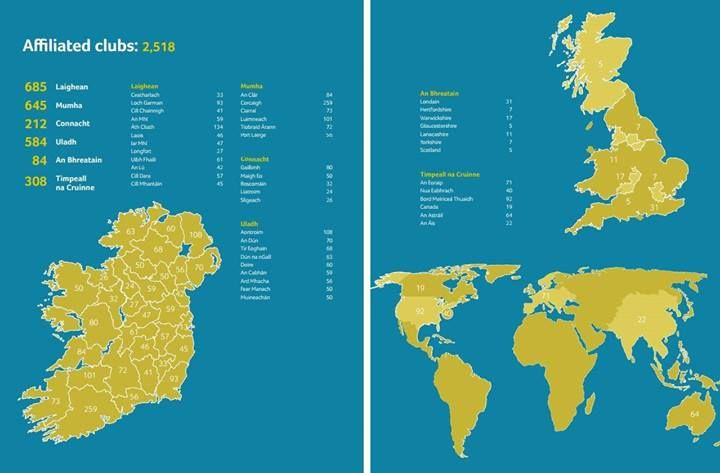 JOE.ie - Infographic: The number of GAA clubs in every county in ...