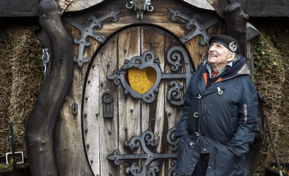 Man, 89, built his own hobbit house where he lives almost entirely off-grid